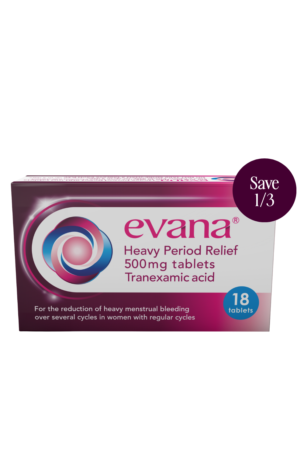 Evana Heavy Period Relief Tablets (Tranexamic Acid)